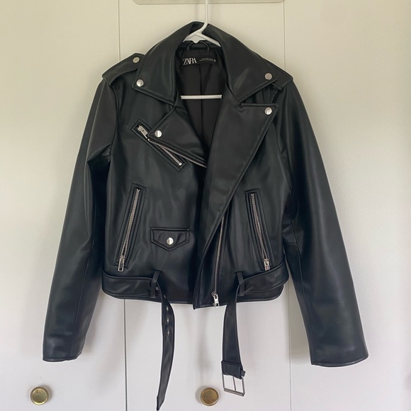Zara | Jackets & Coats | Zara Faux Leather Jacket | Poshmark
